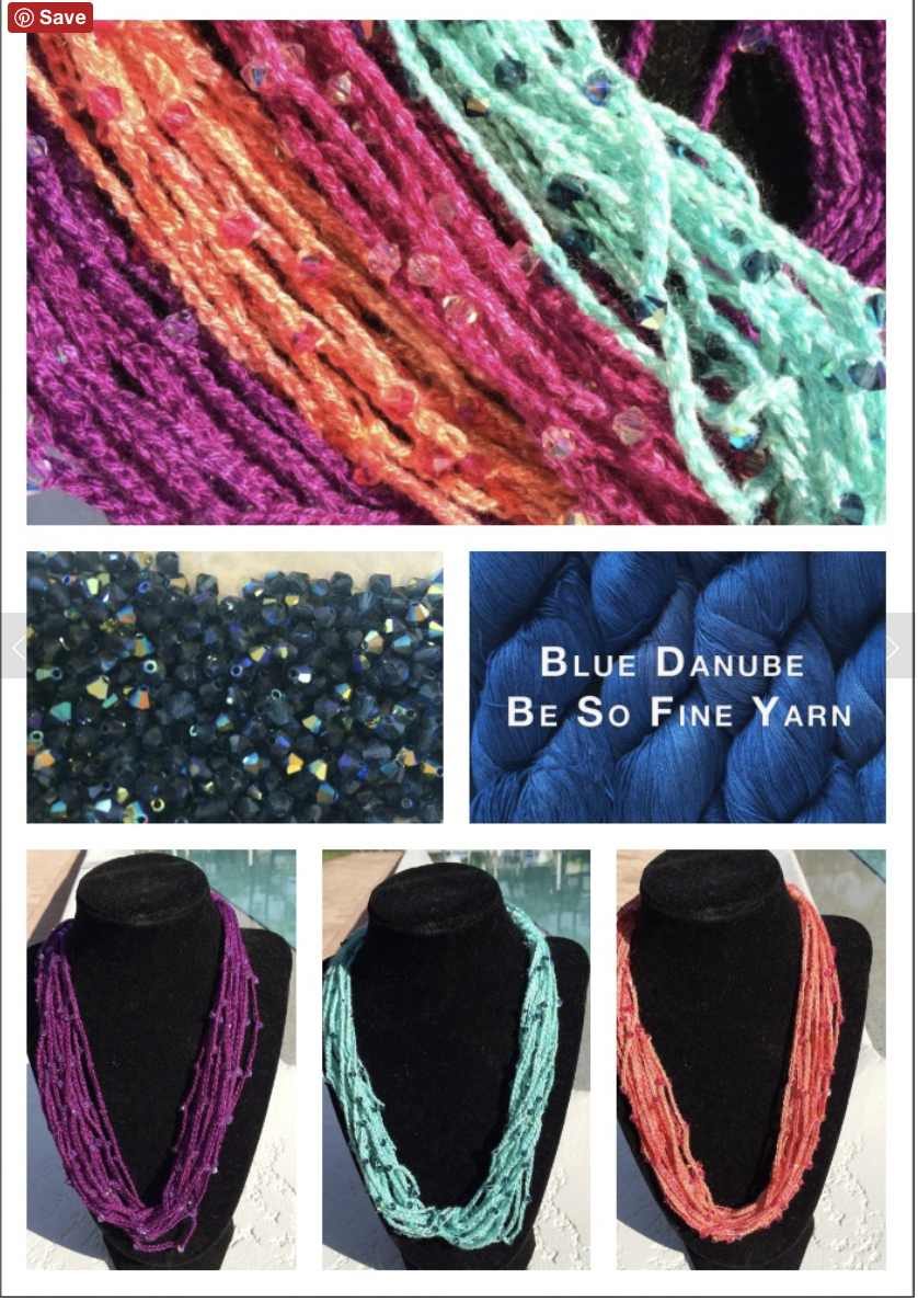 Crystal Chain Crochet Necklace FREE Pattern | Kristin Omdahl