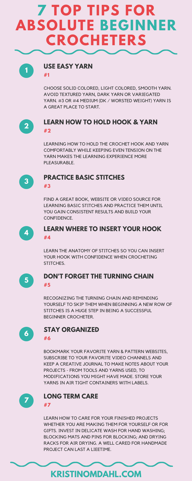 The 7 Top Tips for Absolute Beginner Crocheters | Kristin Omdahl