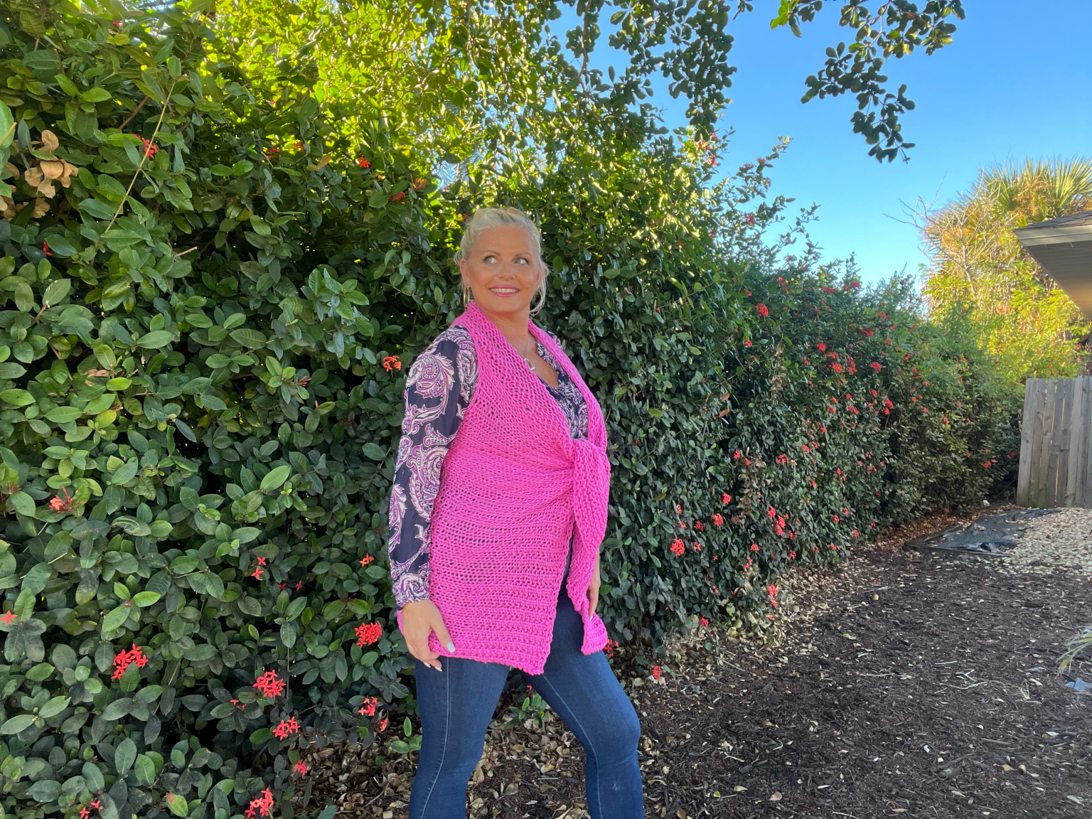 Posie Knit Cardi Wrap Vest Pattern | Kristin Omdahl