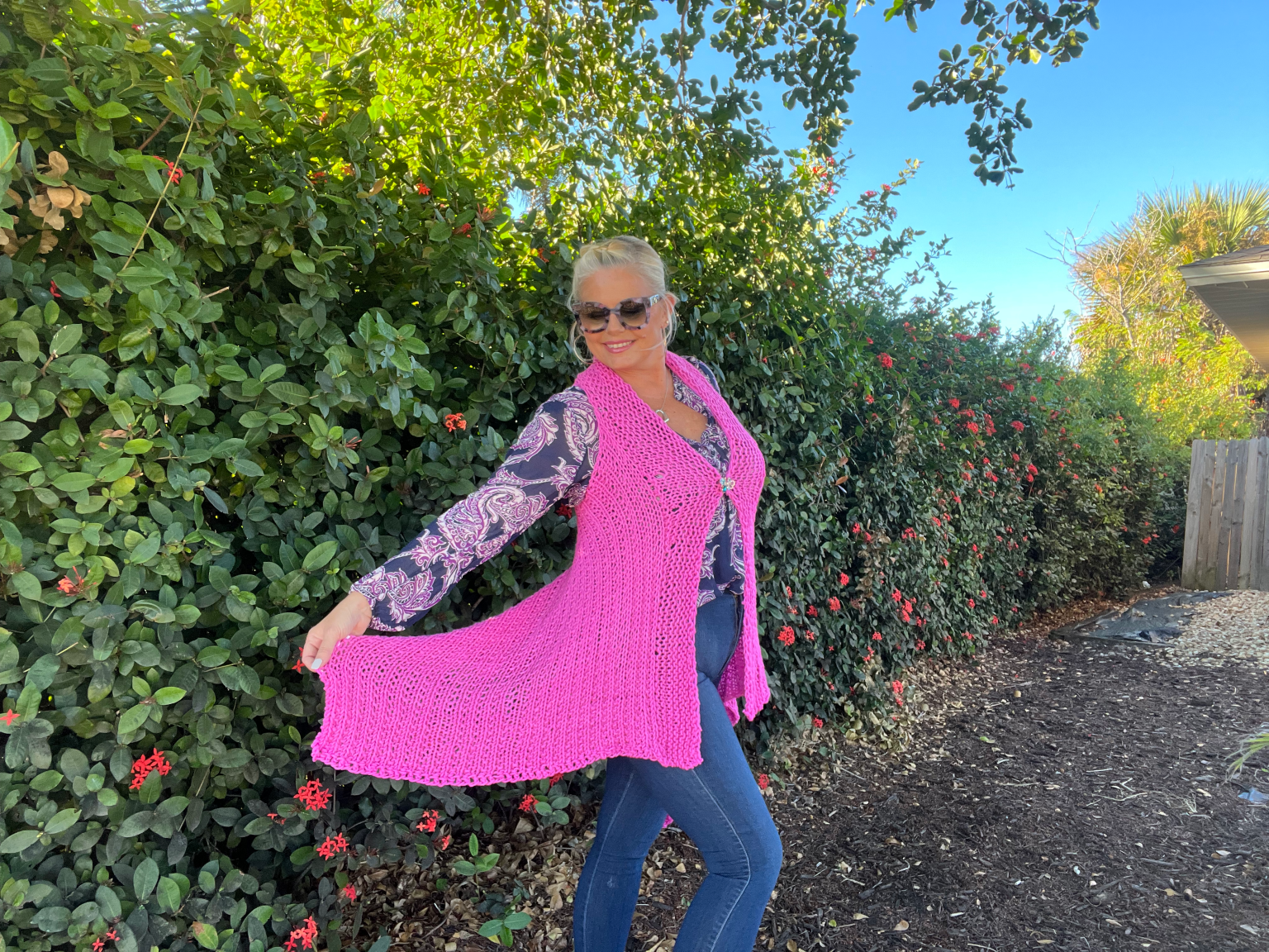 Posie Knit Cardi Wrap Vest Pattern | Kristin Omdahl