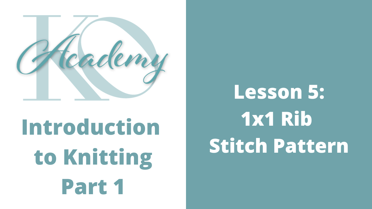 1x1 Rib Stitch Pattern | Kristin Omdahl