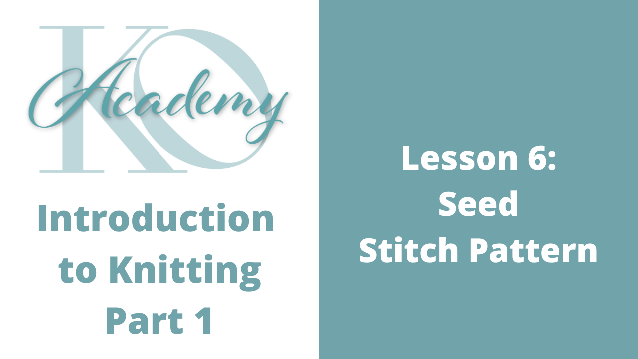 Seed Stitch Pattern | Kristin Omdahl