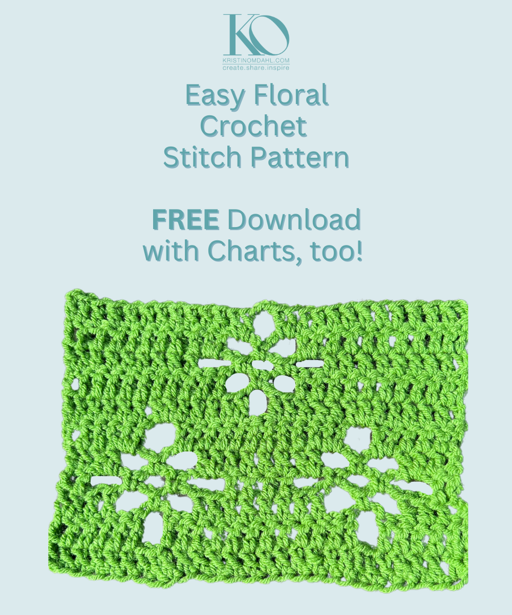 Floral Crochet Stitch Pattern Free Download | Kristin Omdahl