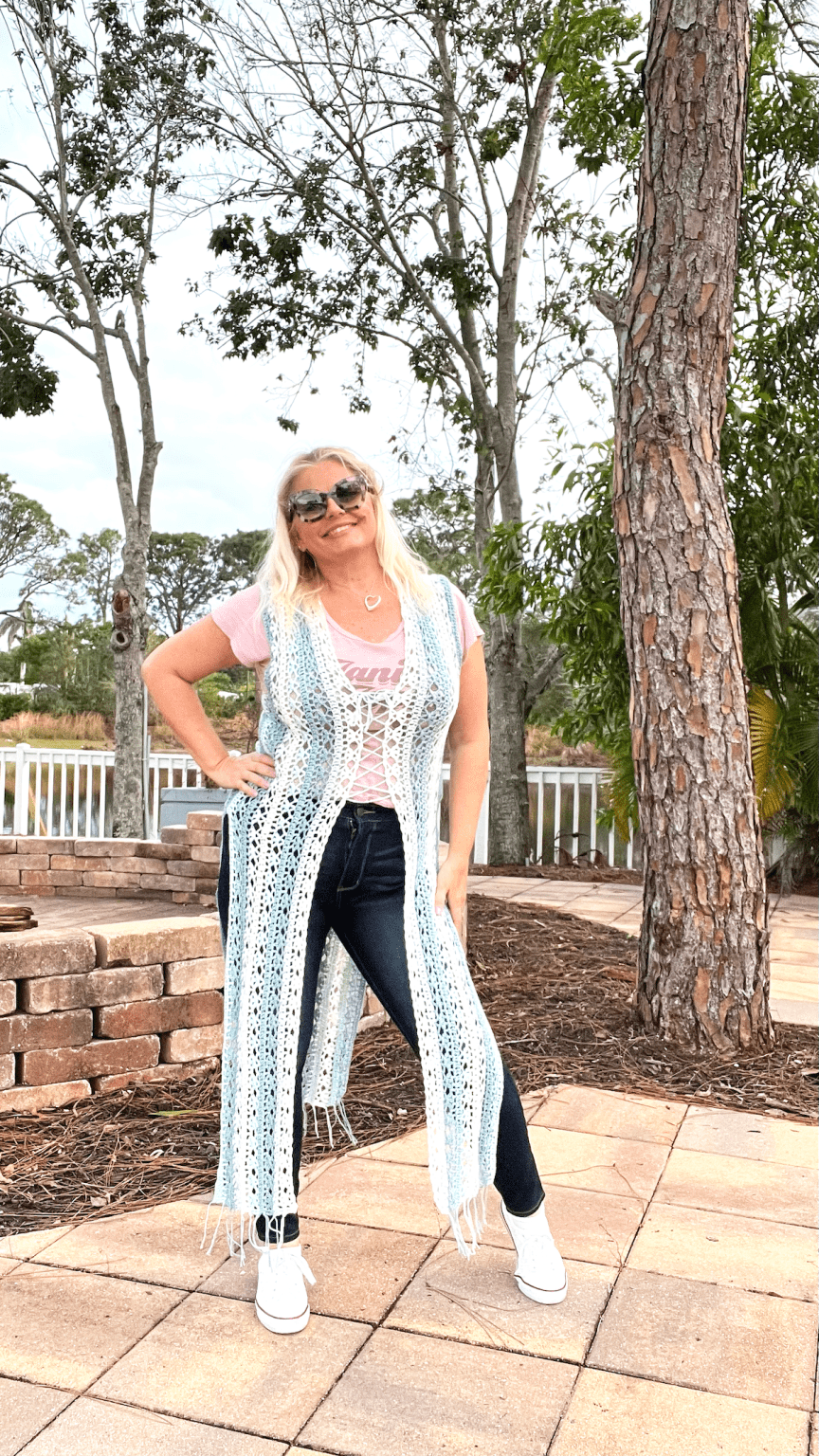 Gigi Duster Vest Crochet Pattern | Kristin Omdahl