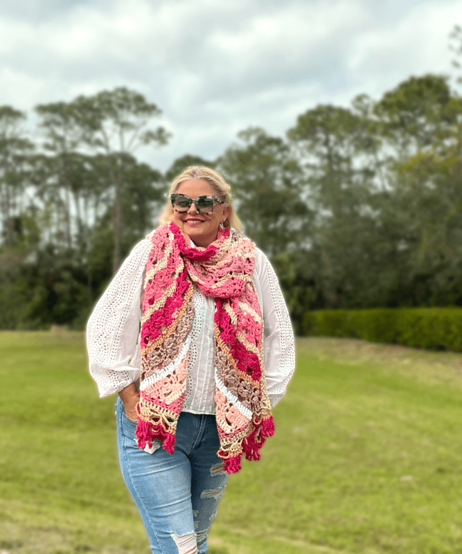 Isobella Modular Wrap Crochet Shawl Pattern | Kristin Omdahl
