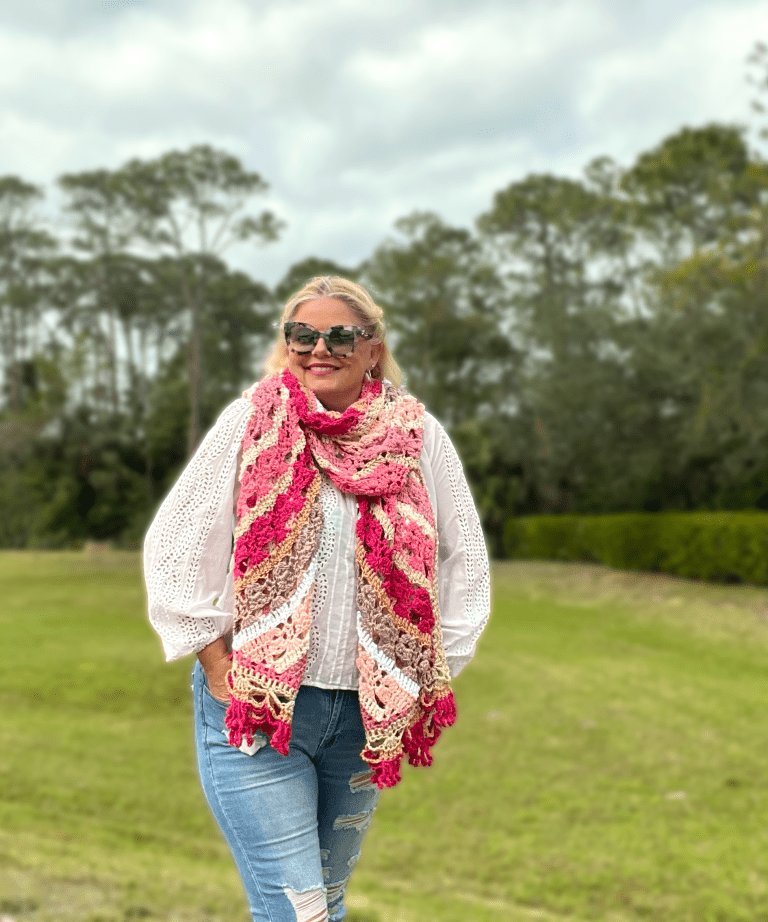 Isobella Modular Wrap Crochet Shawl Pattern | Kristin Omdahl