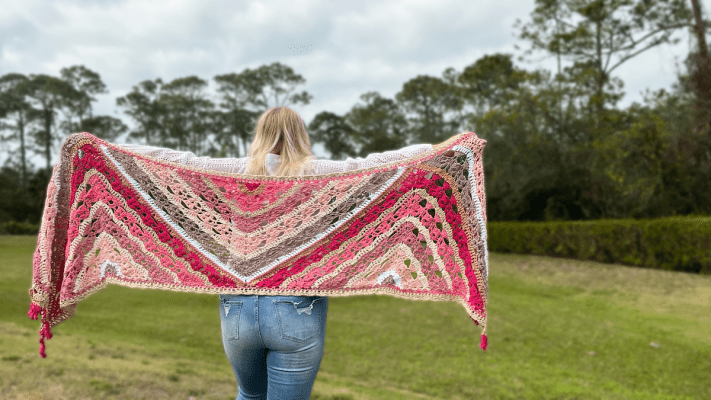 Isobella Modular Wrap Crochet Shawl Pattern | Kristin Omdahl