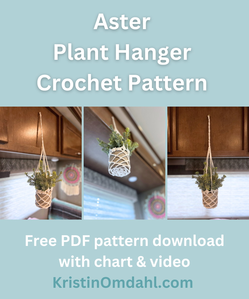 Aster Plant Hanger Crochet Pattern | Kristin Omdahl