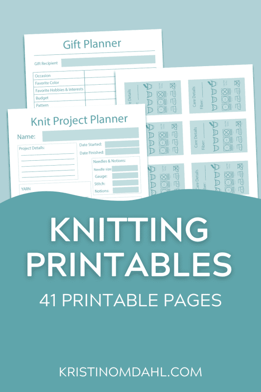 Knitting Organization Printables | Kristin Omdahl