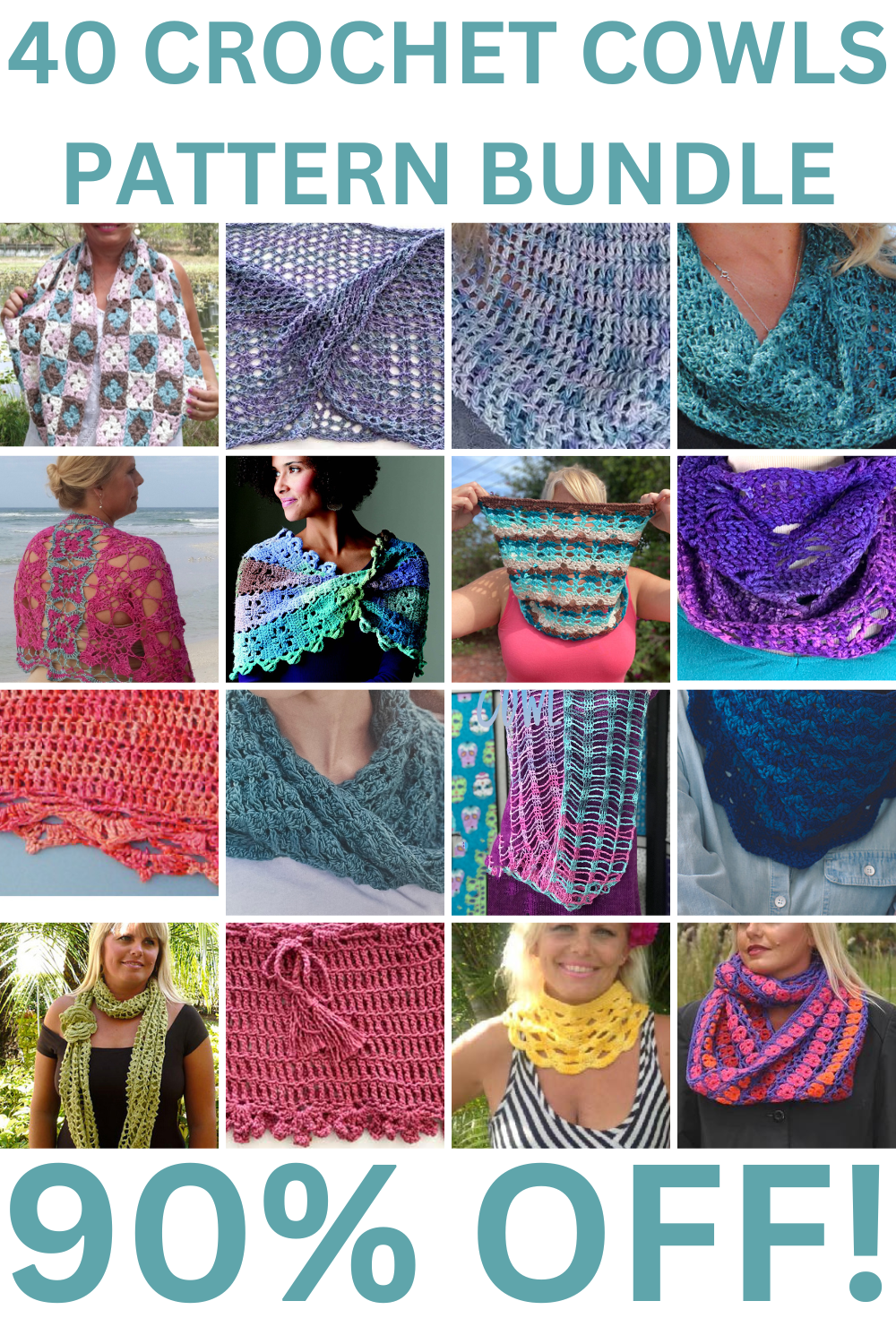 40 Crochet Cowl Patterns Bundle | Kristin Omdahl
