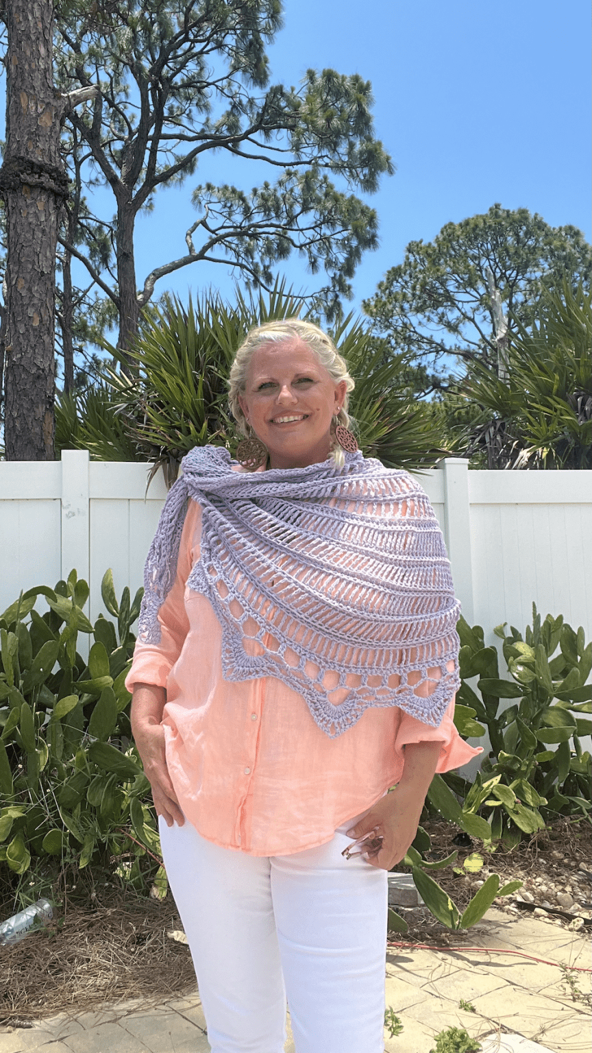 Gloria Easy as Pi Crochet Shawl Pattern | Kristin Omdahl