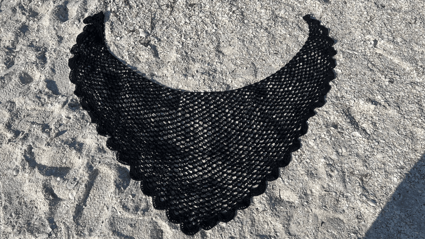 Sable Simple Mesh Crochet Shawl Pattern | Kristin Omdahl