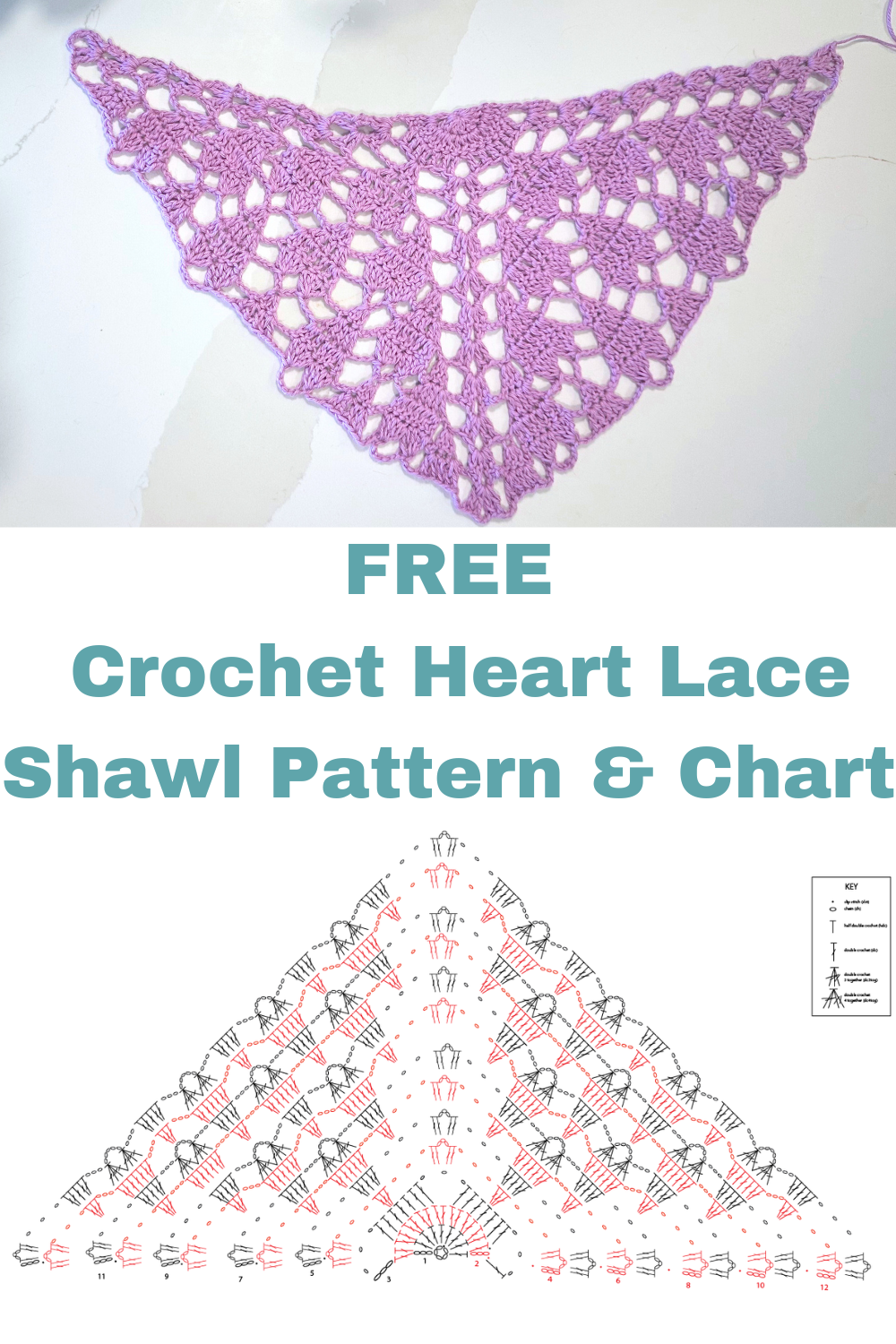 Free Crochet Heart Lace Stitch Pattern | Kristin Omdahl