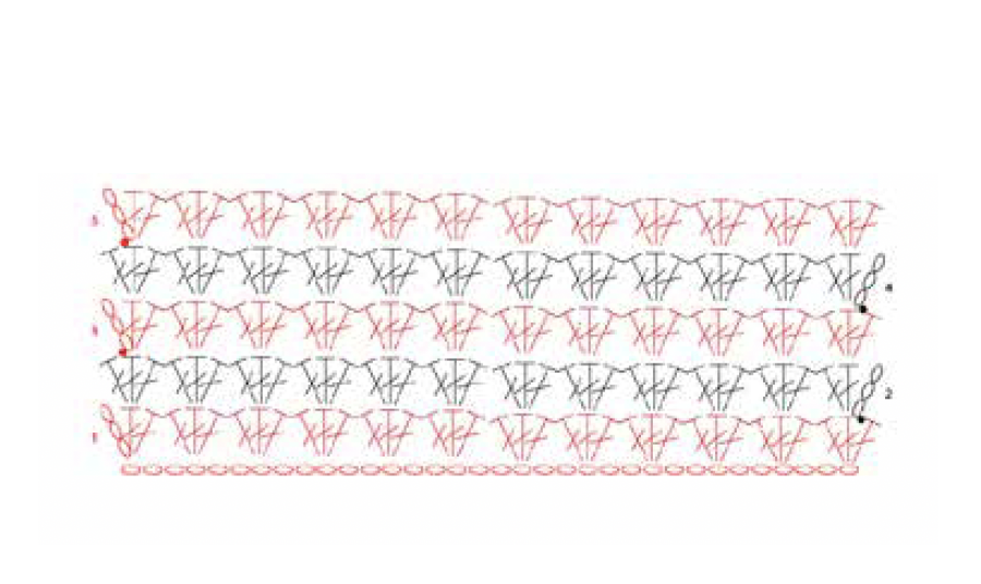 Free Crochet Pattern – Easy 1-Row Repeat Stitch (Multiple of 3 + 1 ...