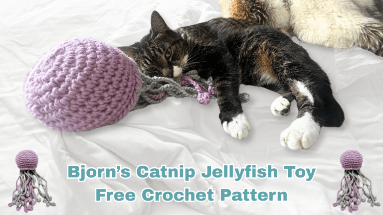 Bjorn's Catnip Jellyfish Toy | Free Crochet Pattern | Kristin Omdahl