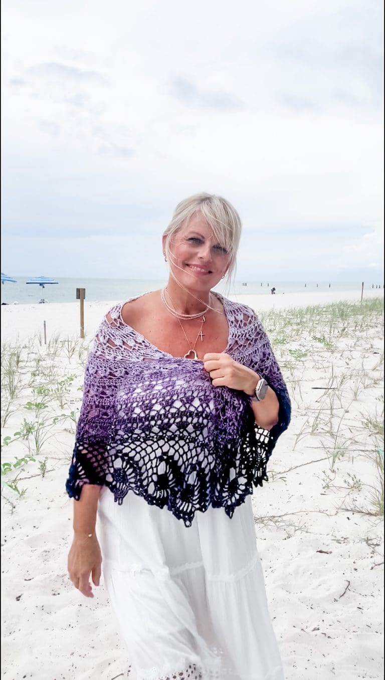 Moonstone Tide Crochet Shawl | Ad-FREE PDF Crochet Pattern | Kristin Omdahl